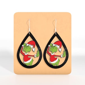 Christmas Christmas Earring Laser Cut File, Movie Character Earrings ...