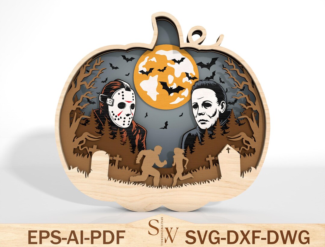 3D Horror Character Halloween Multilayers Laser Cut File Svg, Horror ...