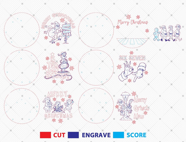 Christmas Ornament Bundle SVG, Funny Holiday Laser Cut File , Layered ...