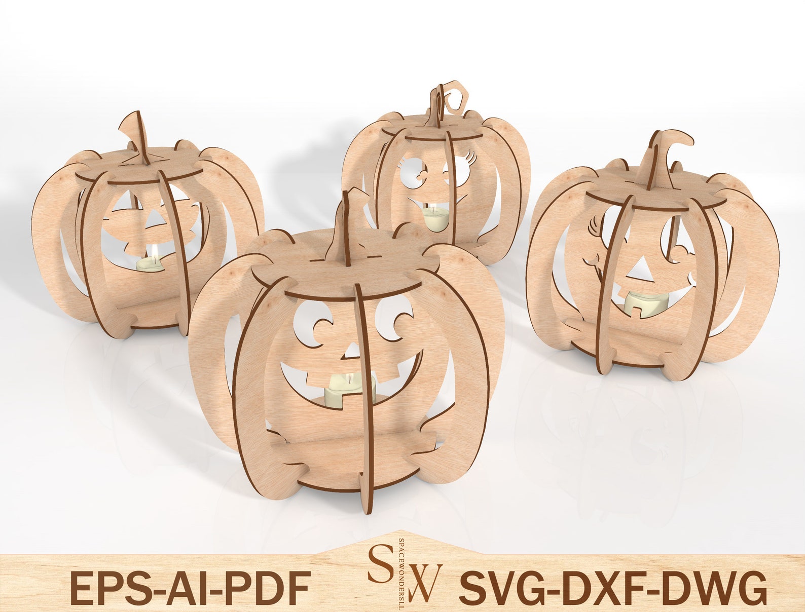Pumpkin Luminary Candle Holder Laser Cut File Svg,pumpkin Table Lamp ...