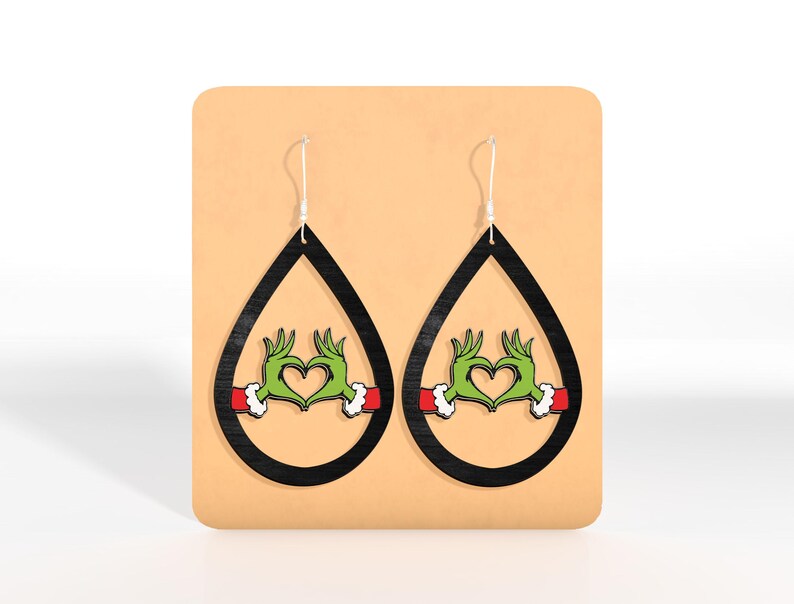 Christmas Christmas Earring Laser Cut File, Movie Character Earrings ...