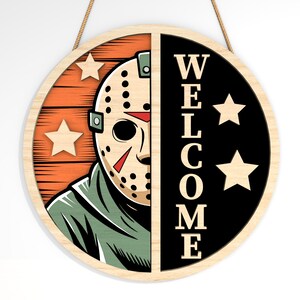 Horror Welcome Sign SVG Bundle, Halloween Laser Cut File, Scary Door ...