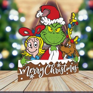 Welcome Grinches Svg, Christmas Sign Door Svg, Xmas Door Hanger Svg ...