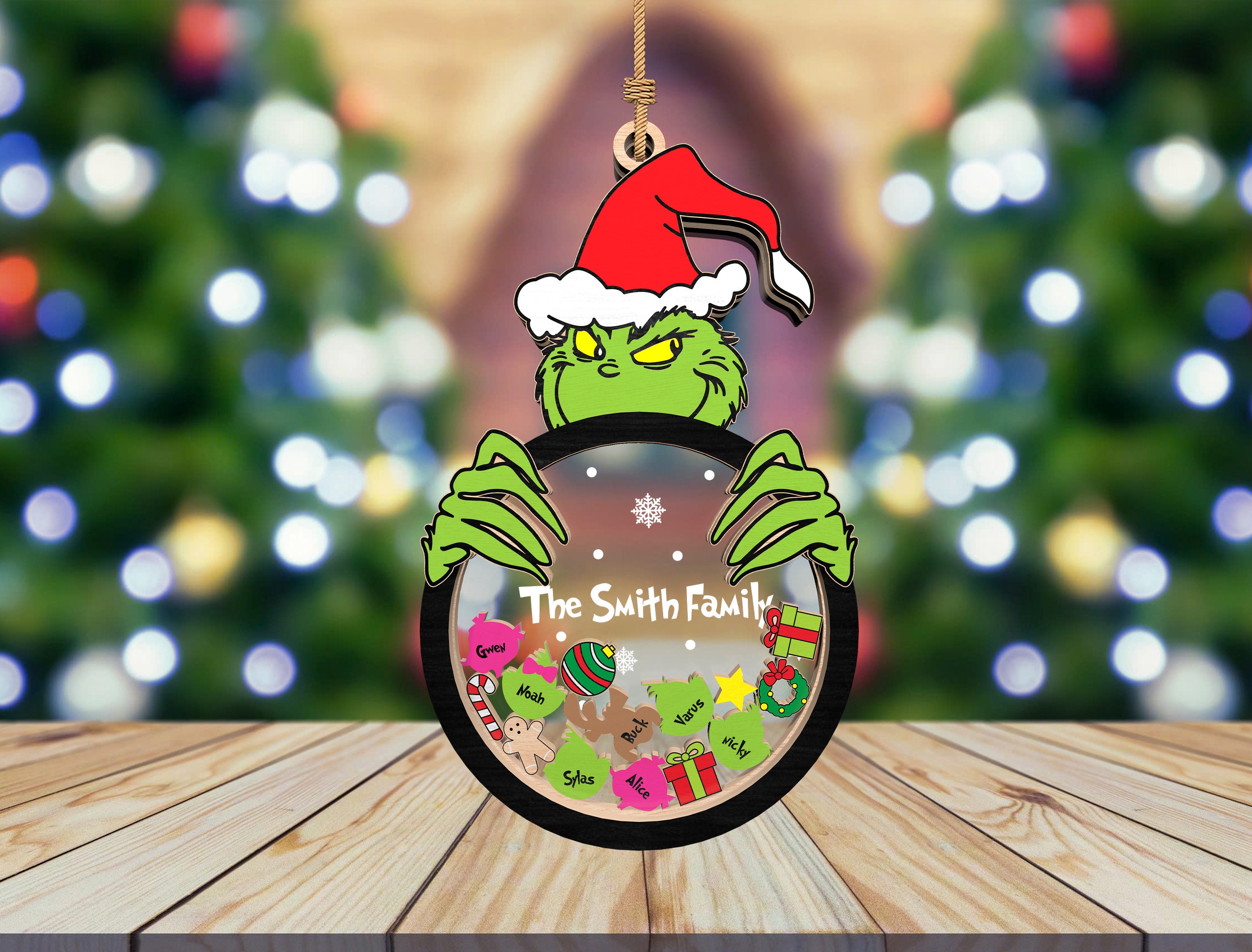 Personalized Christmas Ornament 4D Cut File Svg, Christmas Movie ...