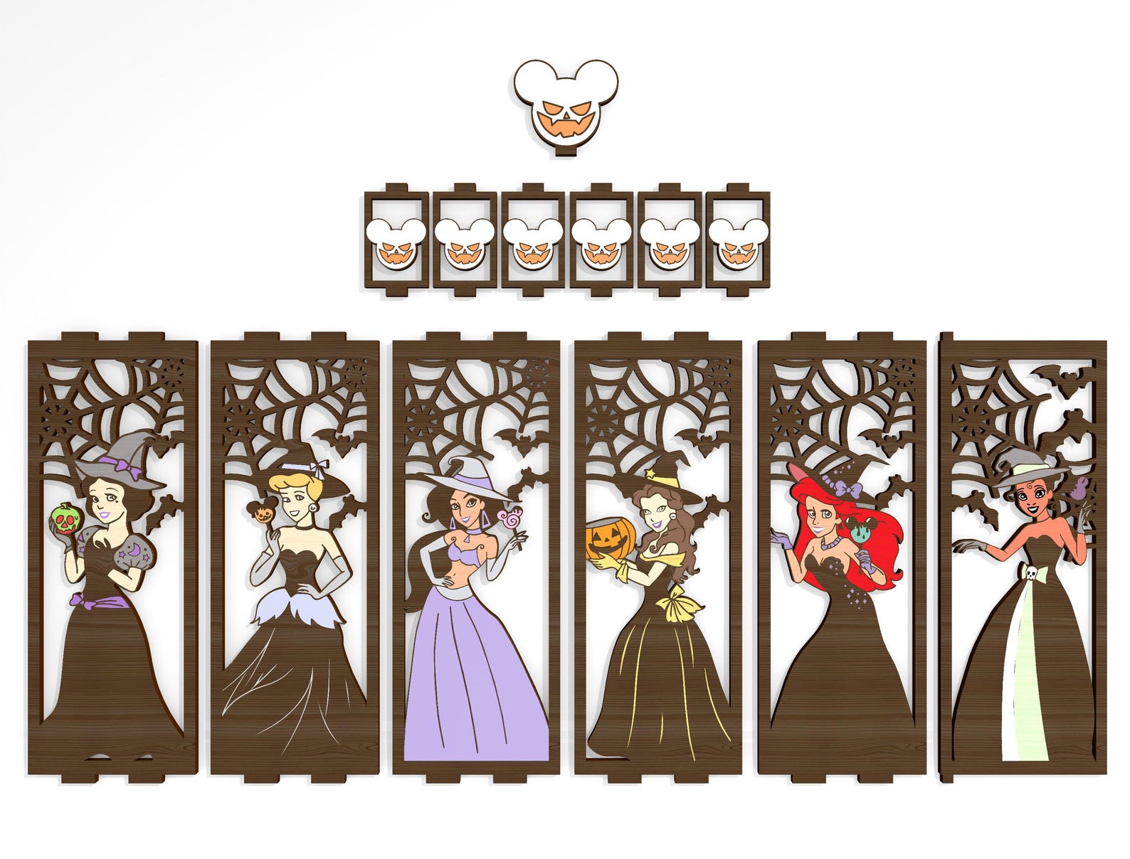 Halloween Princess Lantern SVG , 3D Glow Box Laser Cut Files ,cute ...