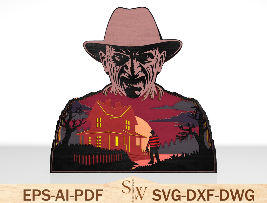 3D Horror Character Halloween Multilayers Laser Cut File , Horror ...