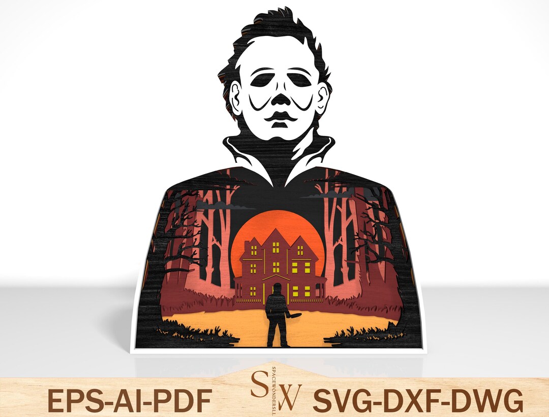 3D Horror Character Halloween Multilayers Laser Cut File Svg, Horror ...