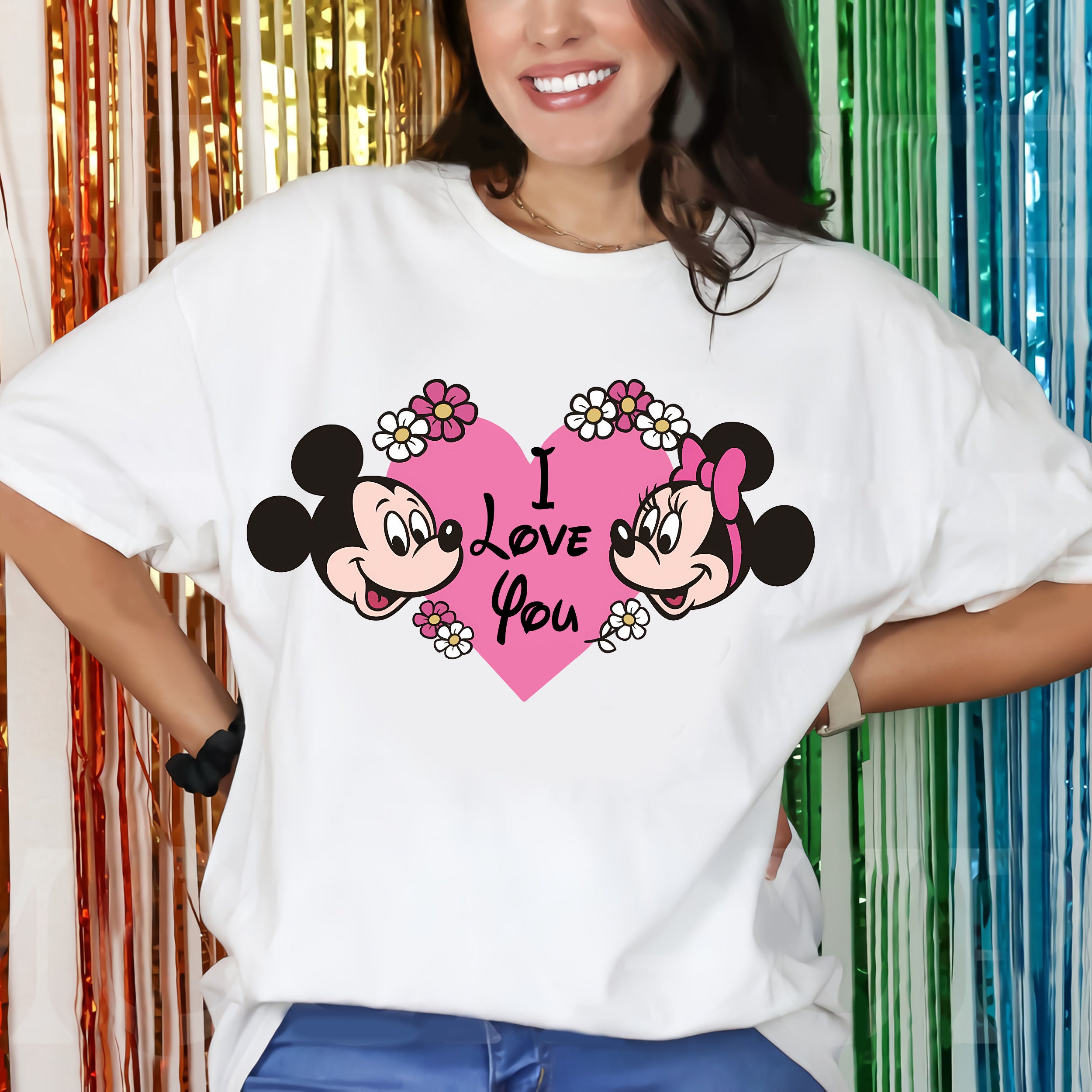 I Love You Valentine Mouse PNG, Valentine Heart Png, Couple Mouse Png ...