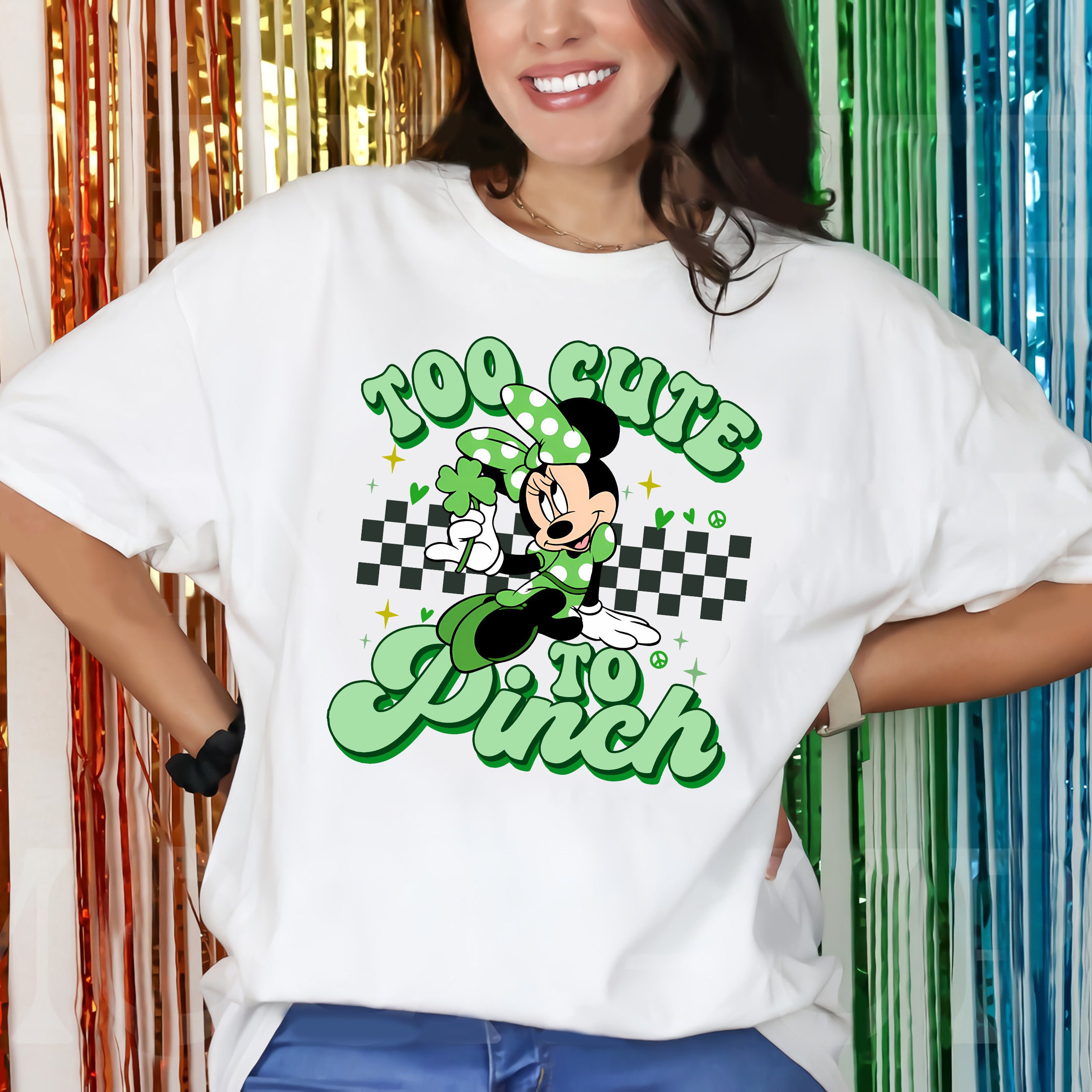 Too Cute to Pinch Png, Shamrock Png, Retro Patricks Mouse PNG, Retro ...