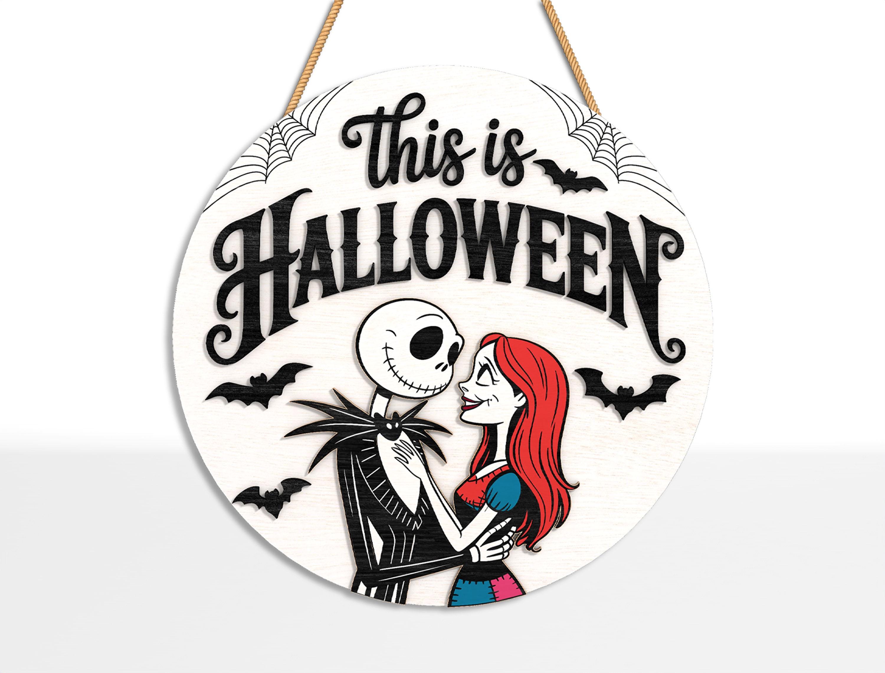 Welcome Halloween Nightmare Before Door Sign Lasercut, Halloween Door ...