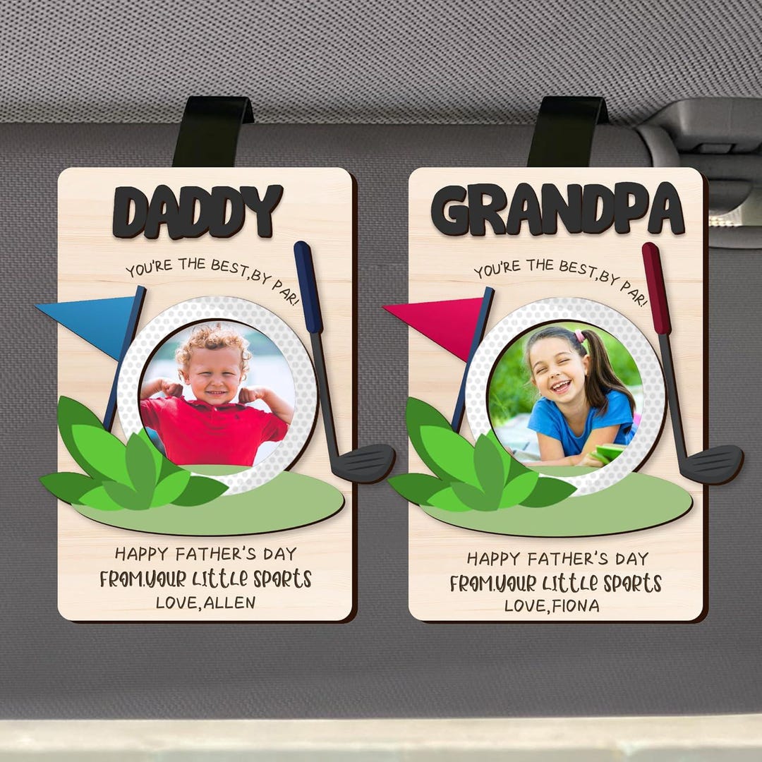 Personalized Photo Visor Clip, Father's Day Gift, Custom Photo Frame ...