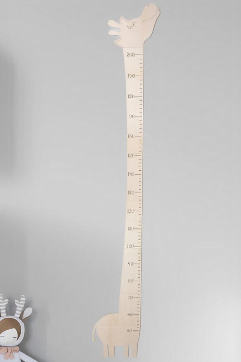 Personalized Wooden Giraffe Growth Chart Ruler, Custom Height ...