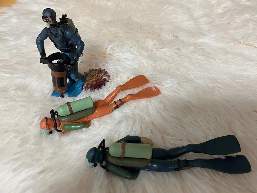 Mini Simulation Diver Model,dollhouse Miniature Diver,3d Miniature ...