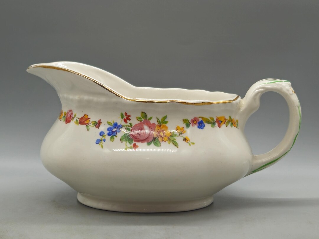 1930s W.H. Grindley & Co. England "creampetal" Earthenware Saucière ...