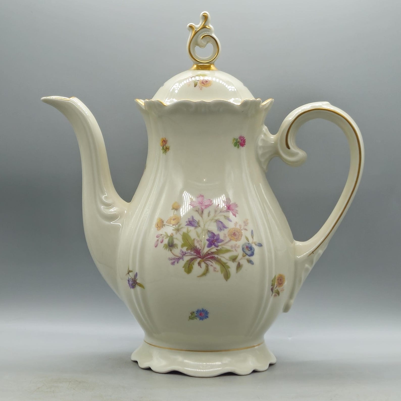 1970s Reichenbach Germany Porcelain Coffee Pot / Teapot | Vintage ...