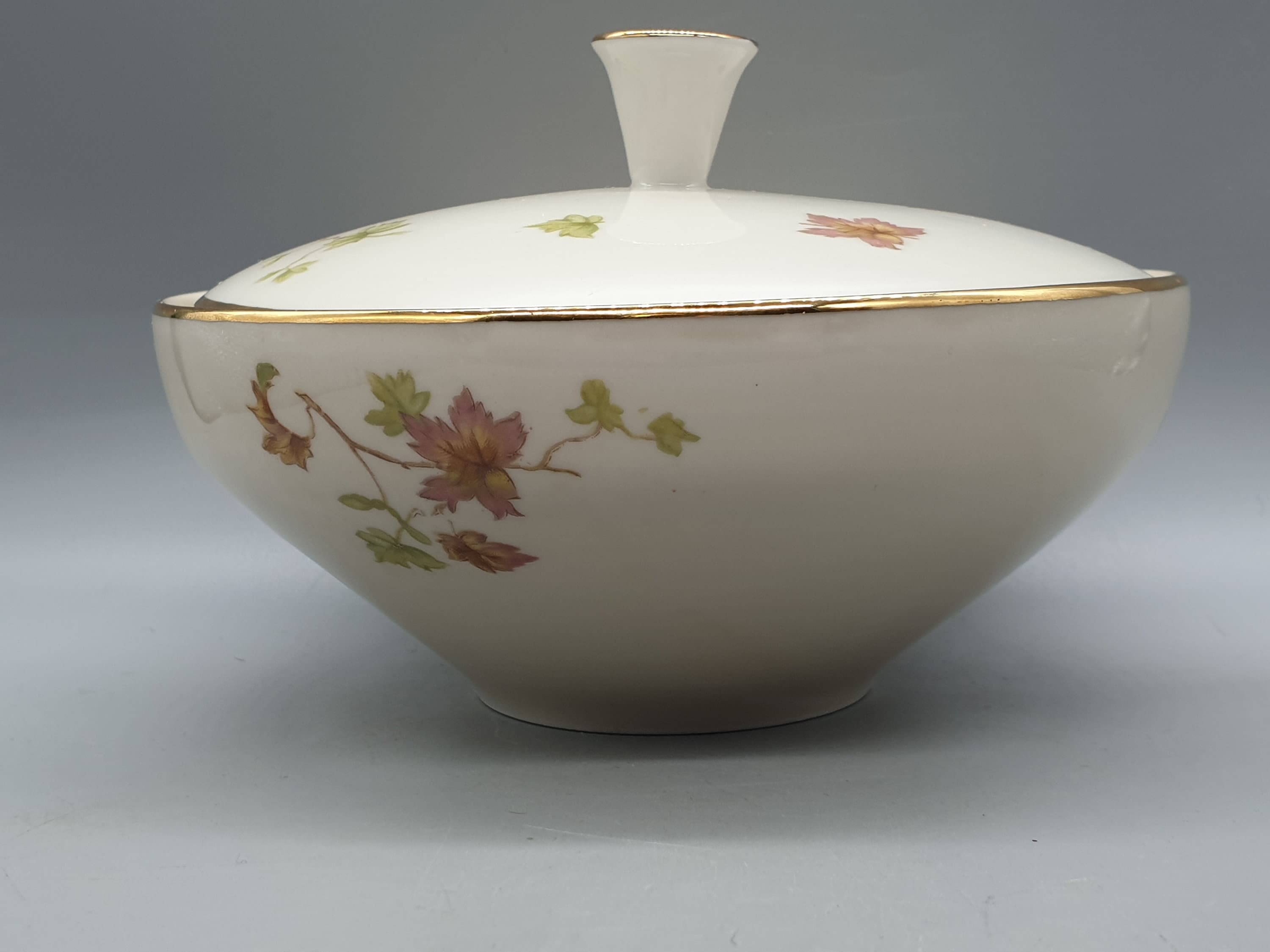 1960s Zeh, Scherzer Bavaria Dish With Lid & Gold, Floral Decorations ...