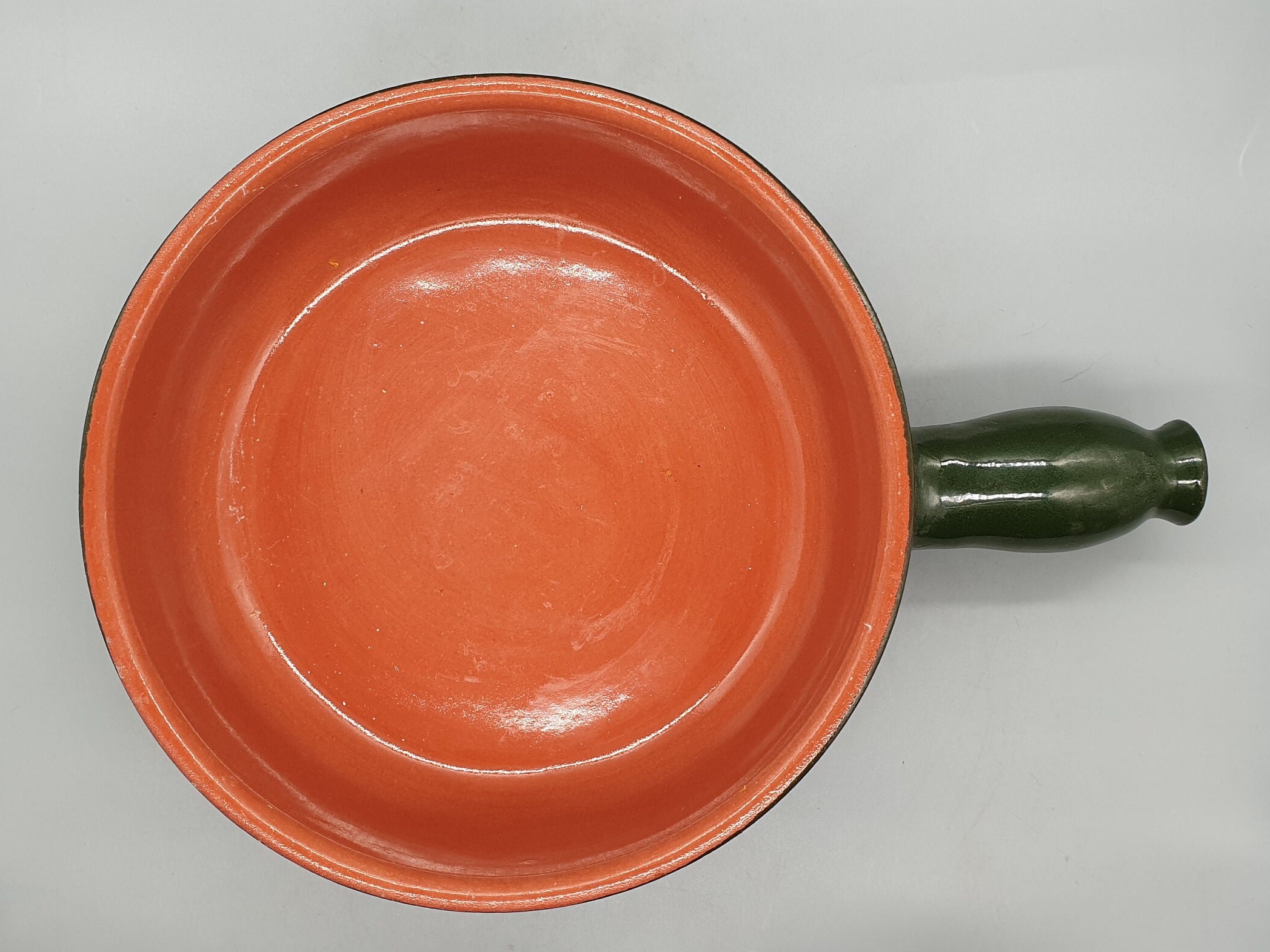 Vintage Piral Albisola Italy Terracotta Caquelon / Fondue Fondue Pot ...