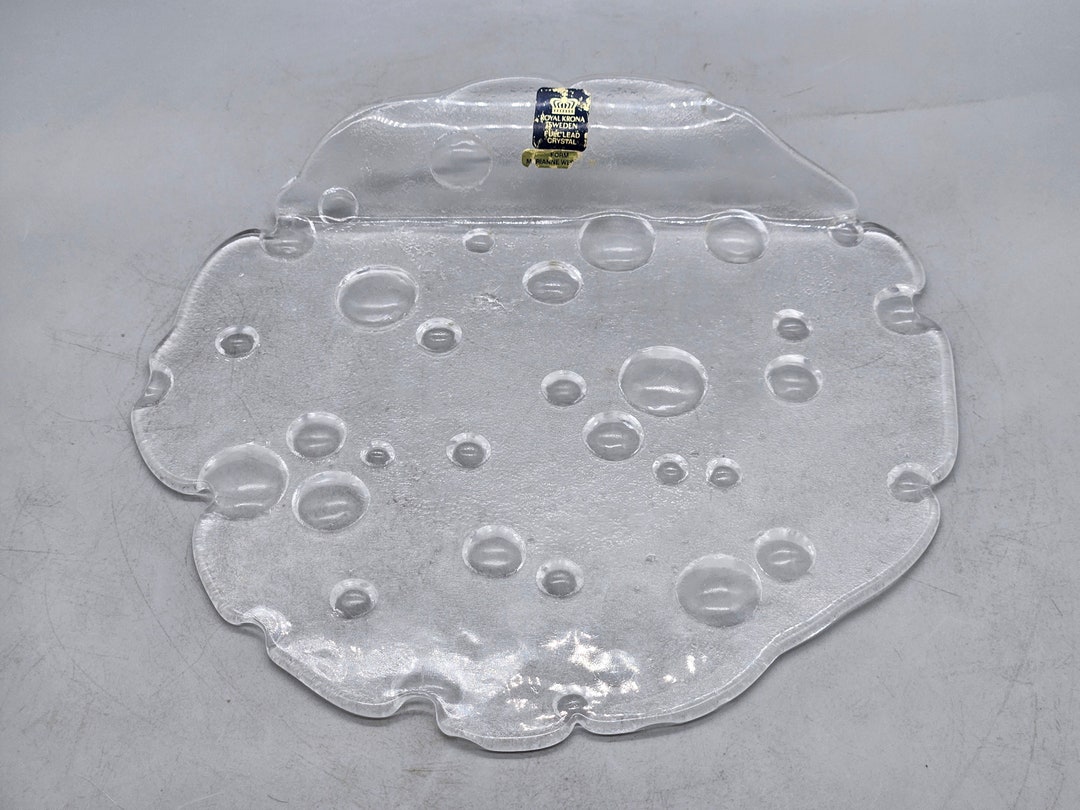 Vintage Royal Krona Sweden "marianne Westman" Crystal Glass Platter ...