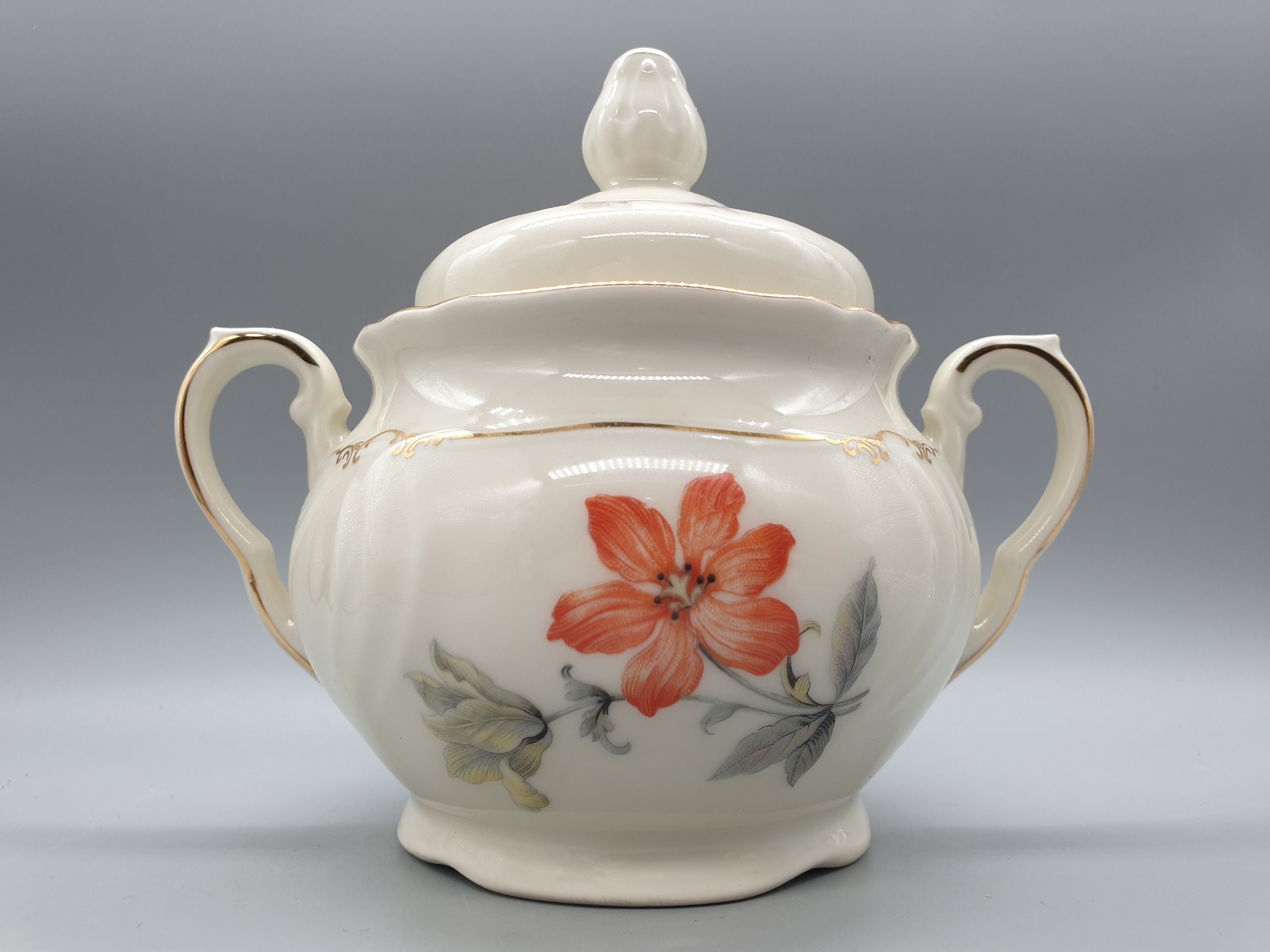 1930s Heinrich Winterling Bavaria elfenbein Sugar Bowl With Gold ...