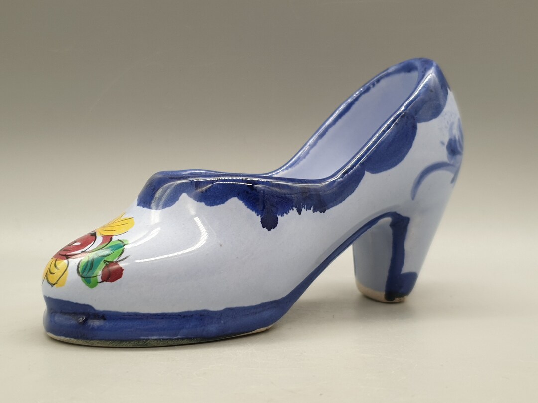 Vintage Vestal Portugal Pottery Ceramic Shoe Figurine No. - Etsy