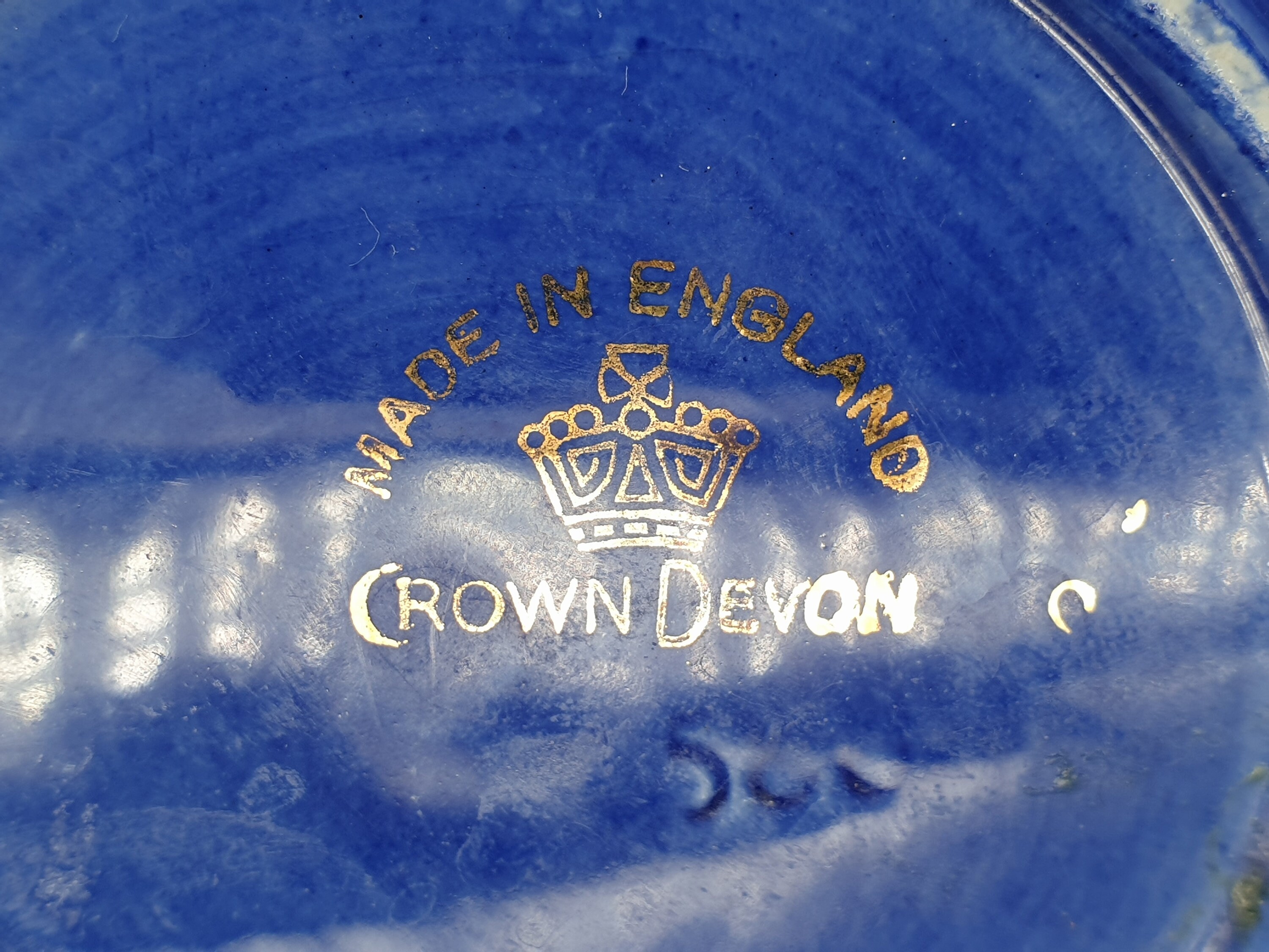 Vintage Royal Crown Devon England Leaf Styled Plate With Gold Apple ...