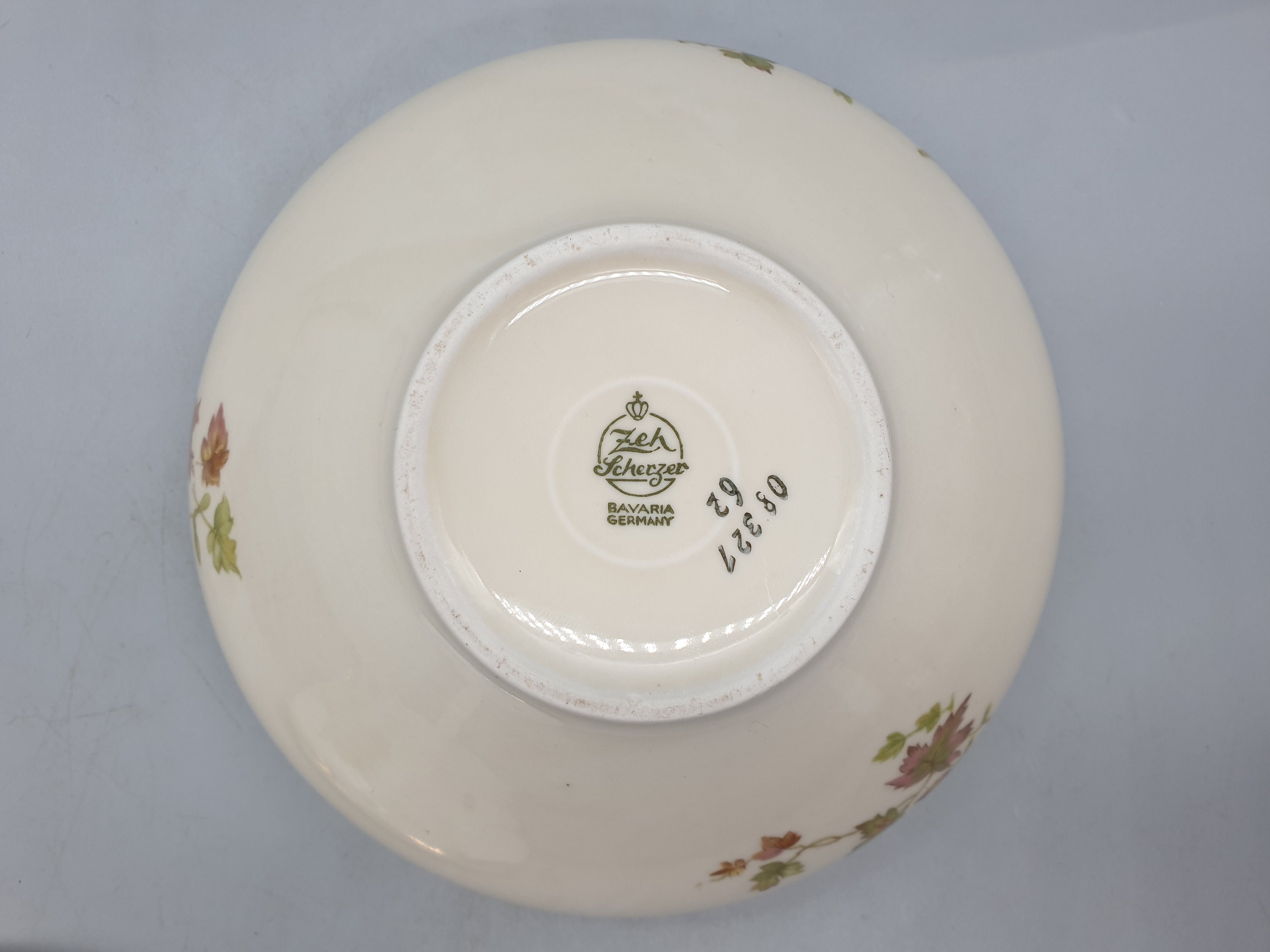 1960s Zeh, Scherzer Bavaria Dish With Lid & Gold, Floral Decorations ...