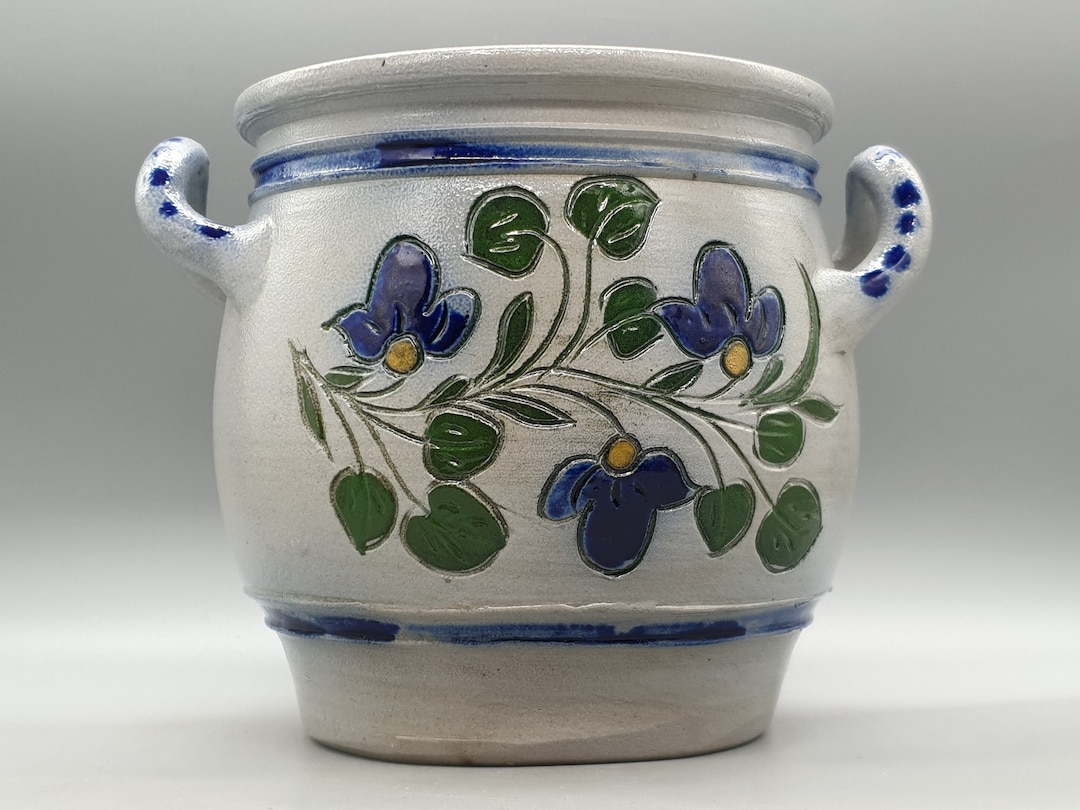 Vintage Signed Ceramic Planter Pot - Etsy