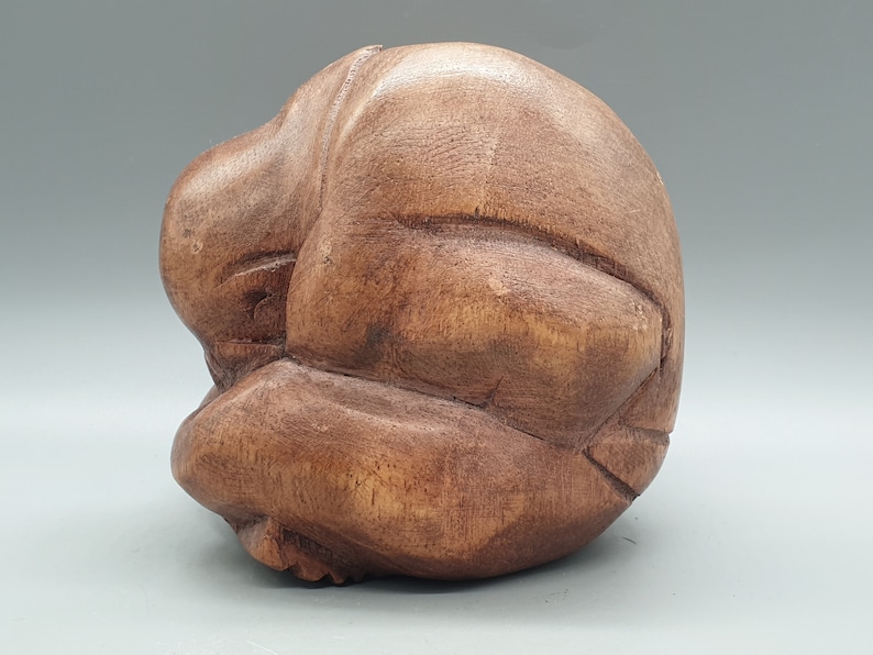 Vintage Wood Weeping Yogi Buddha Figure - Etsy