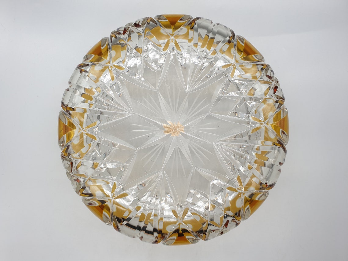 Vintage Echt Bleikristall Handgeschliffen Large Cut Glass Bowl With ...