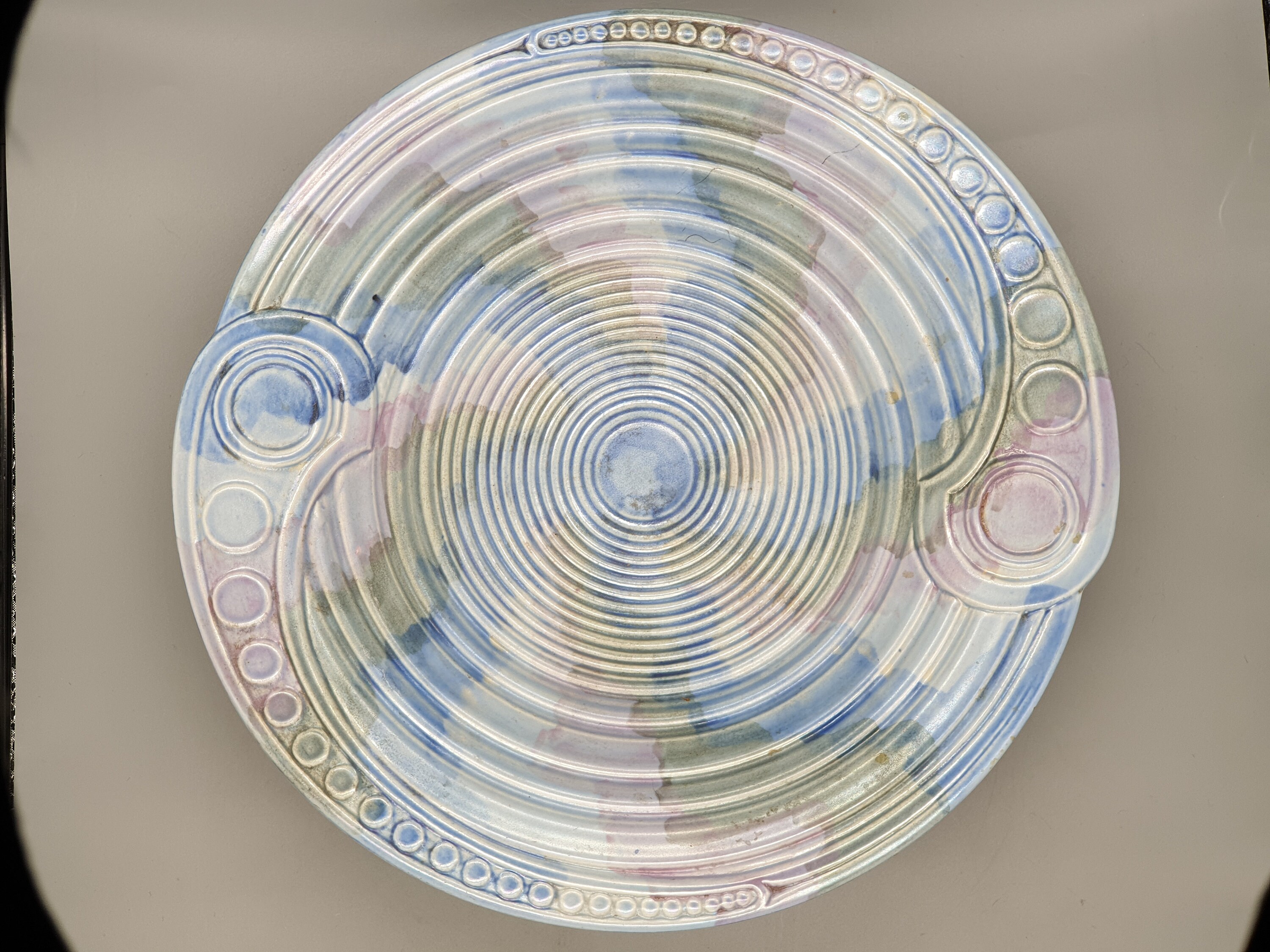 1930s Maling Pottery England storm Effect Multi-coloured Bowl No. 6344 ...