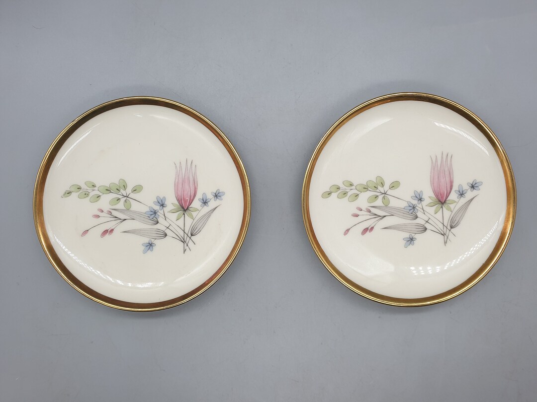 1950s Pair of Alka Kunst Alboth & Kaiser Bavaria "wiener Pastel" Saucer ...