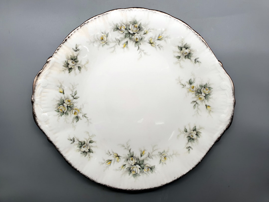 1980s Paragon China "first Love" Cake Plate With Gold & Floral ...