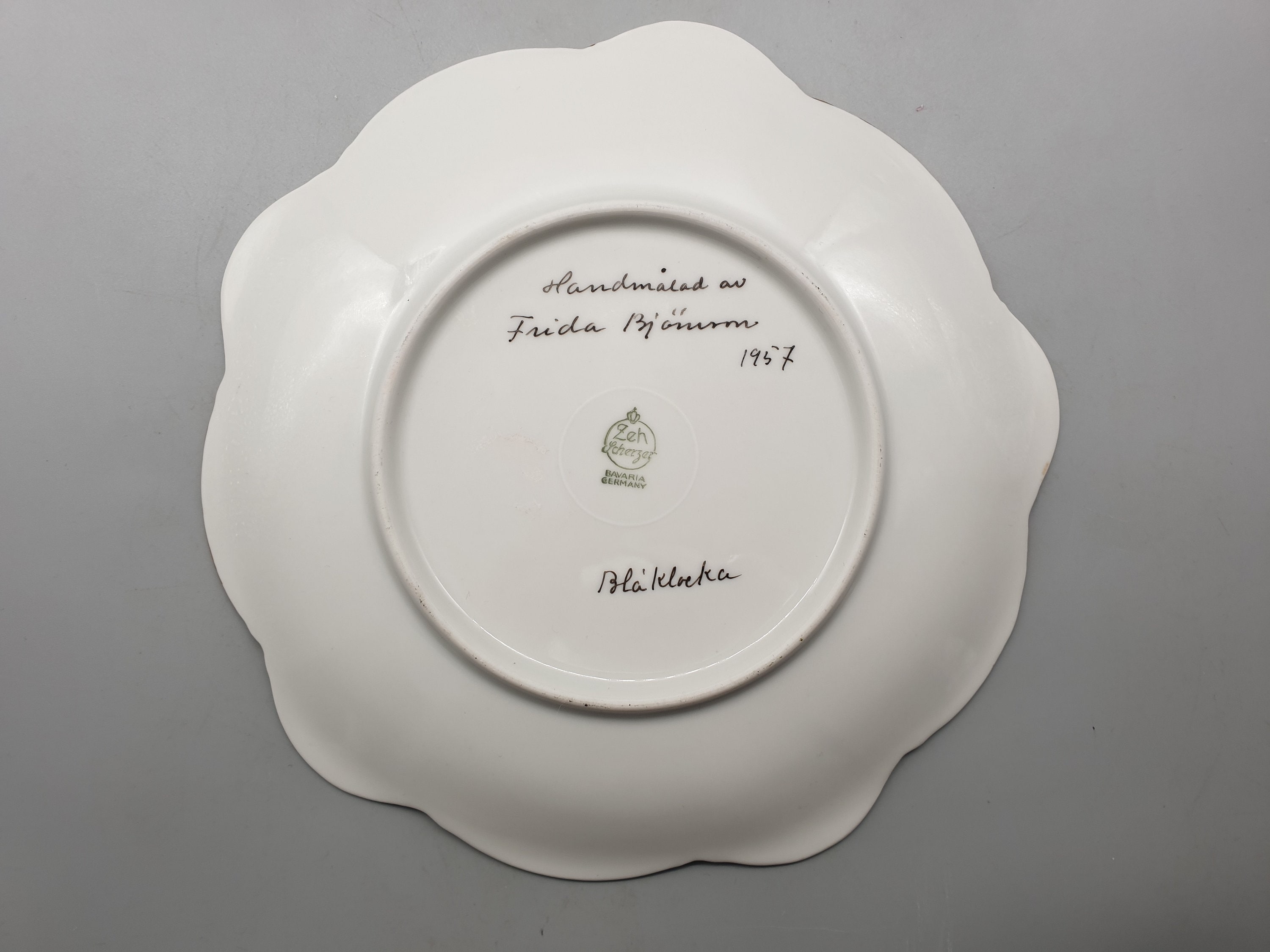 1957 Zeh, Scherzer Bavaria Plate With Gold & Hand-painted Floral ...