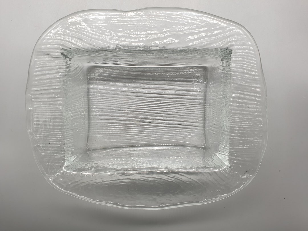 Vintage Glass Rectangular Bowl - Etsy
