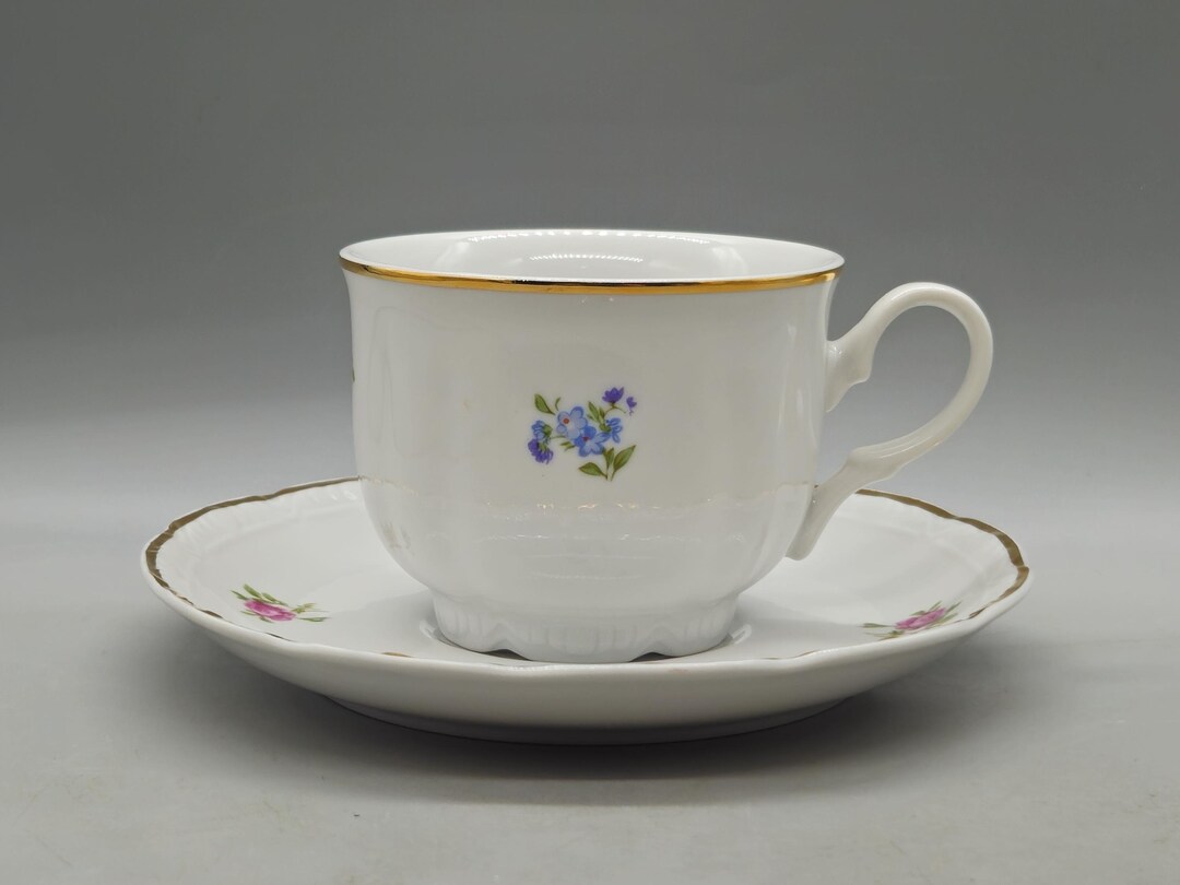 Vintage Apulum Alba Iulia Romania Porcelain Cup & Saucer Plate, Duo Set ...