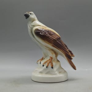 Vintage Porcelain Falcon Bird of Prey Figurine - Etsy