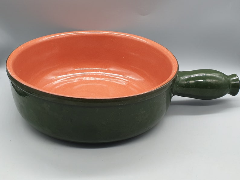 Vintage Piral Albisola Italy Terracotta Caquelon / Fondue Fondue Pot ...