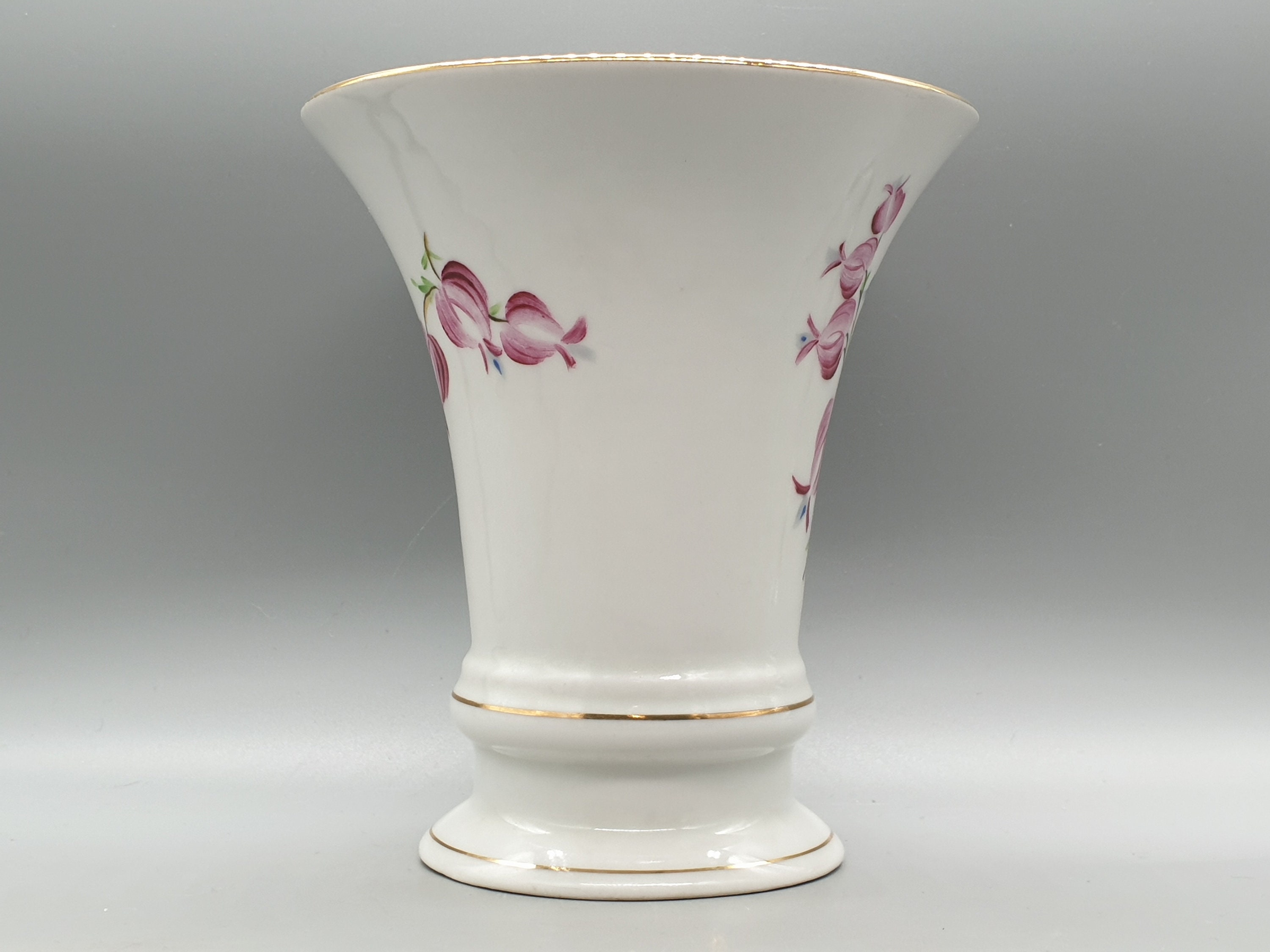 1950s Gebrüder Heubach Lichte Vase With Floral Decorations Vintage ...