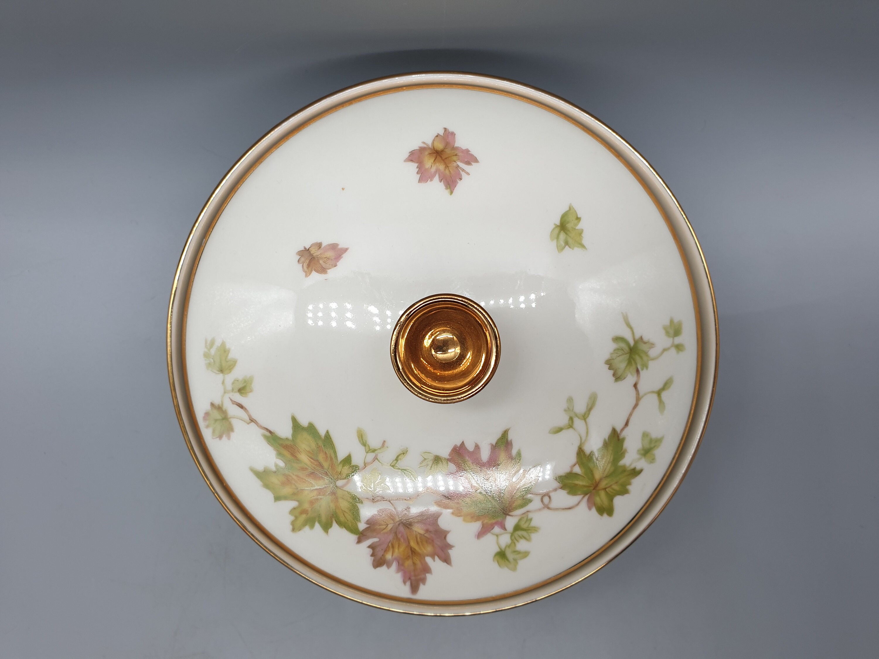 1960s Zeh, Scherzer Bavaria Dish With Lid & Gold, Floral Decorations ...