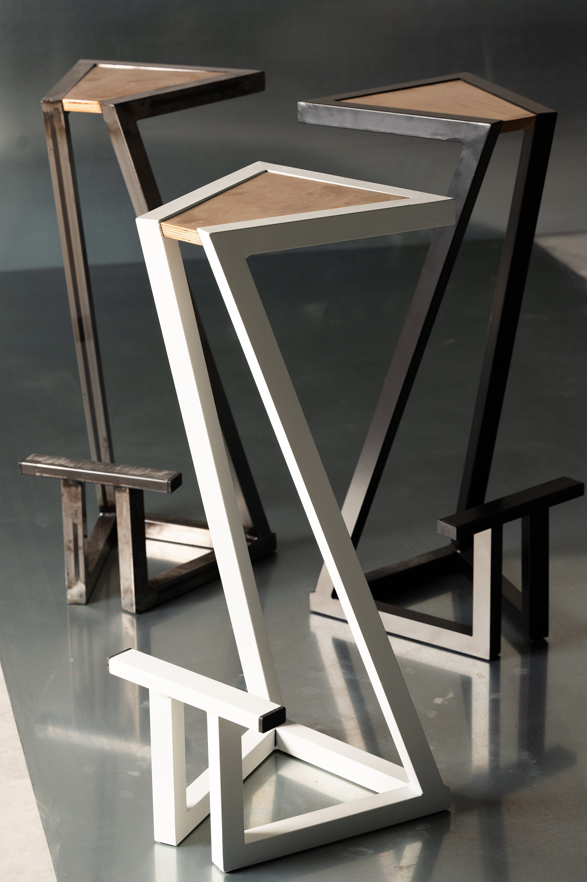 Handmade Metal and Wood Bar Stool for Modern Industrial Kitchen - Etsy