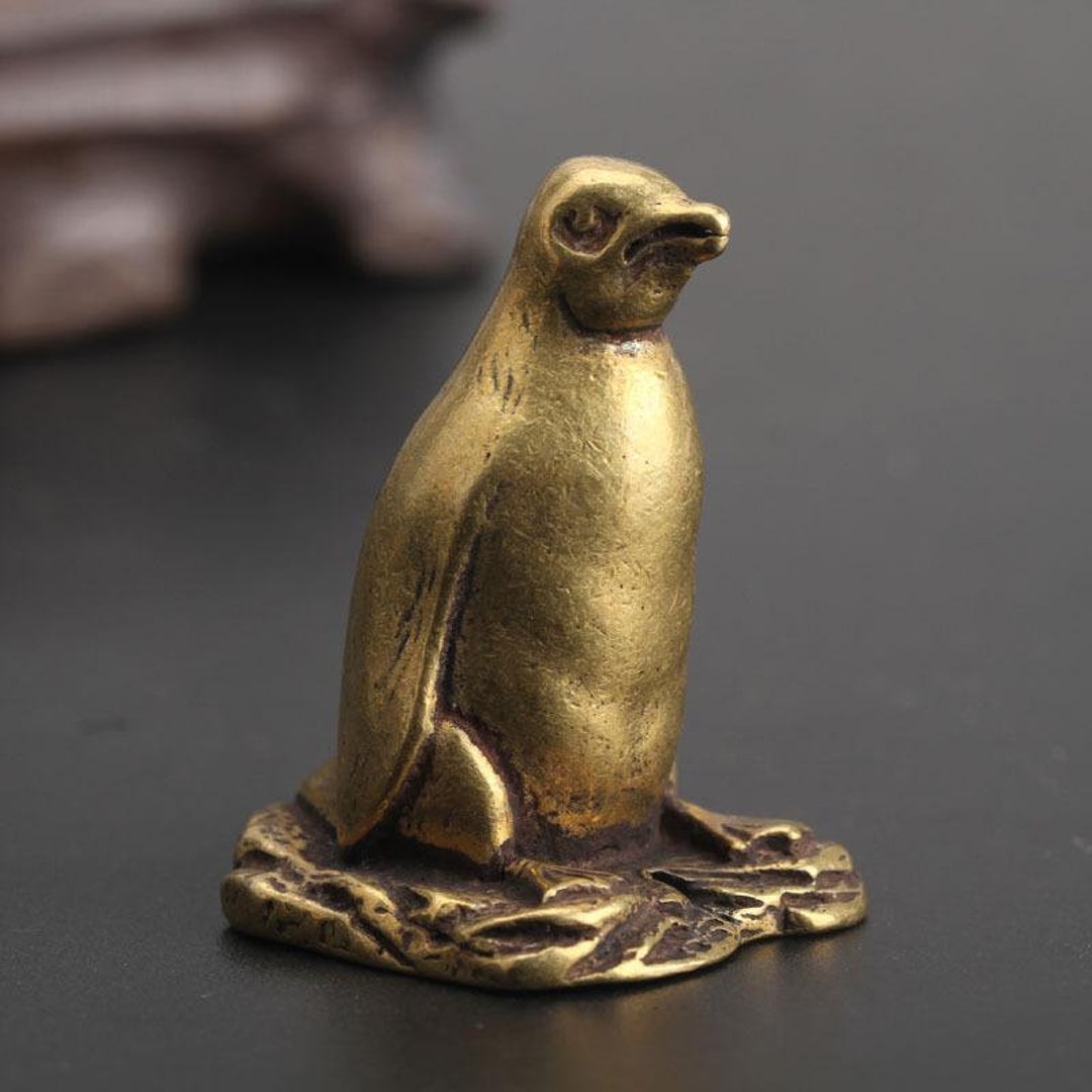 Handmade Brass Penguin Sculpture/home/study/office/desktop Carving ...