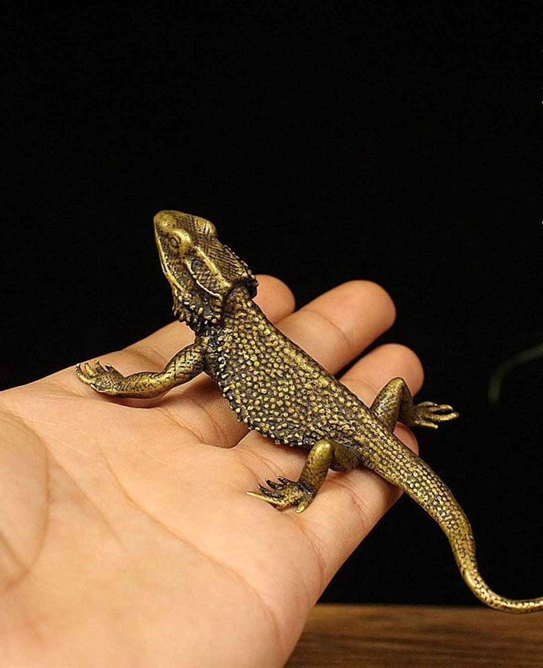 Retro Pure Copper Lizard Solid Brass Home Office Study Desktop ...