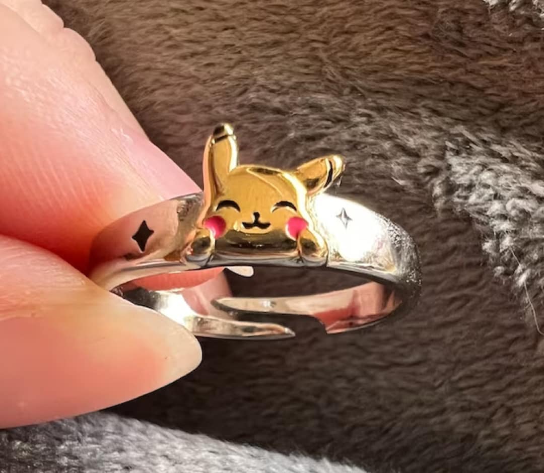 Pikachu Ring Pokemon Ring Anime Inspired Ring 925 Sterling - Etsy
