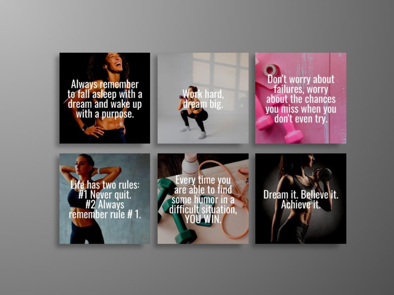 365 Days Motivational Quotes Gym Theme, Instant Download Inspirational ...