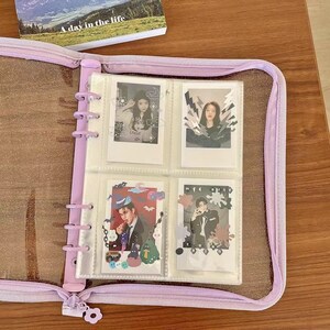 A5 A6 Deco Kpop Photocard Binder Glitter Zipper Bag Collect - Etsy