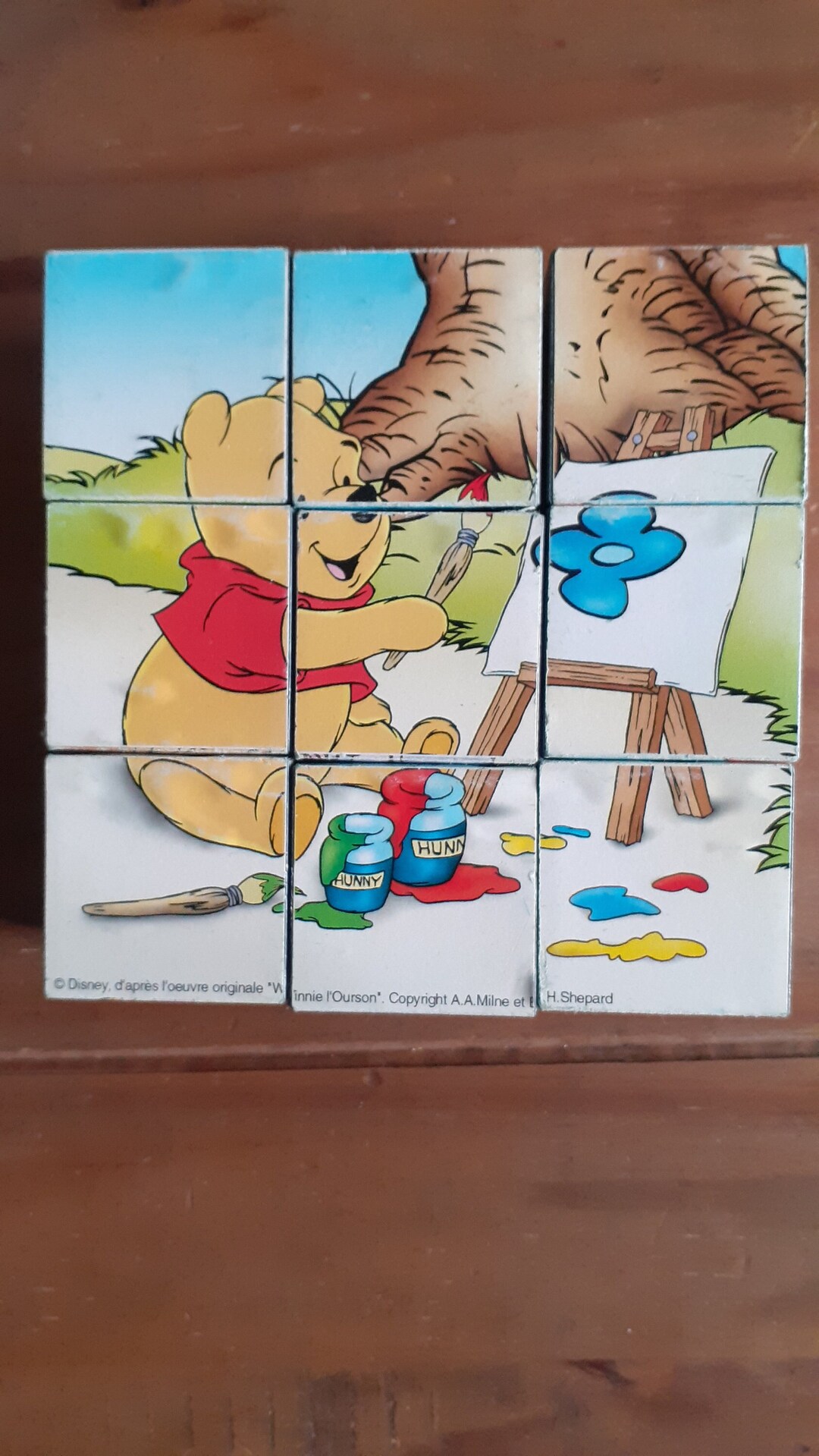 A Vintage Set of Nine Winnie the Pooh Cube Puzzle Blocks. - Etsy