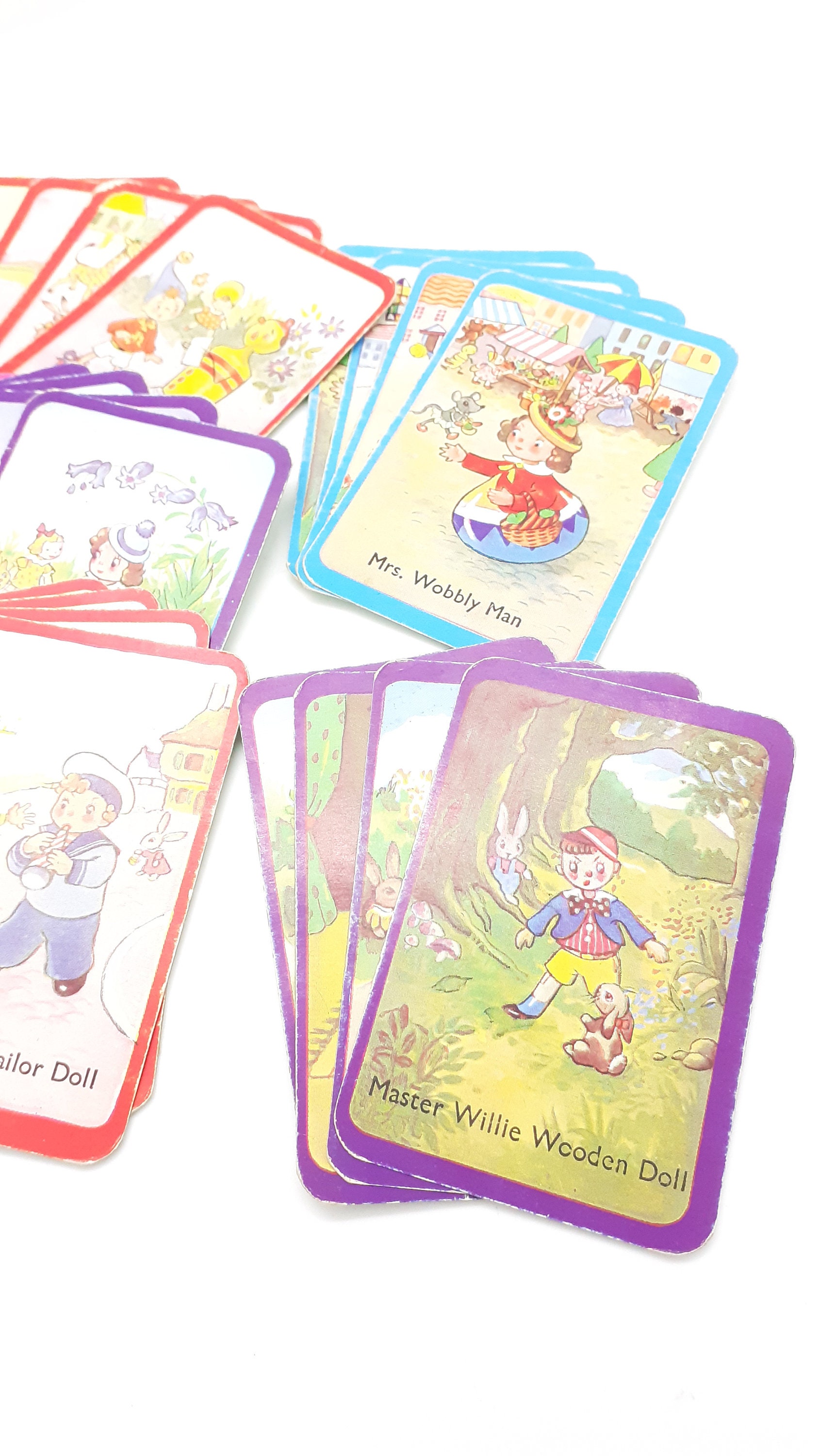 1955 Enid Blyton's Noddy Happy Families Card Game. 44 Cards No Box. 11 ...