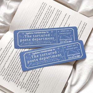 TTPD Book Club Bookmark | Admit One Ticket Bookmark | Book Club Ticket ...
