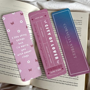 Lover Bookmark | Taylor Lover Bookmarks | Cornelia Street | Paper Rings ...