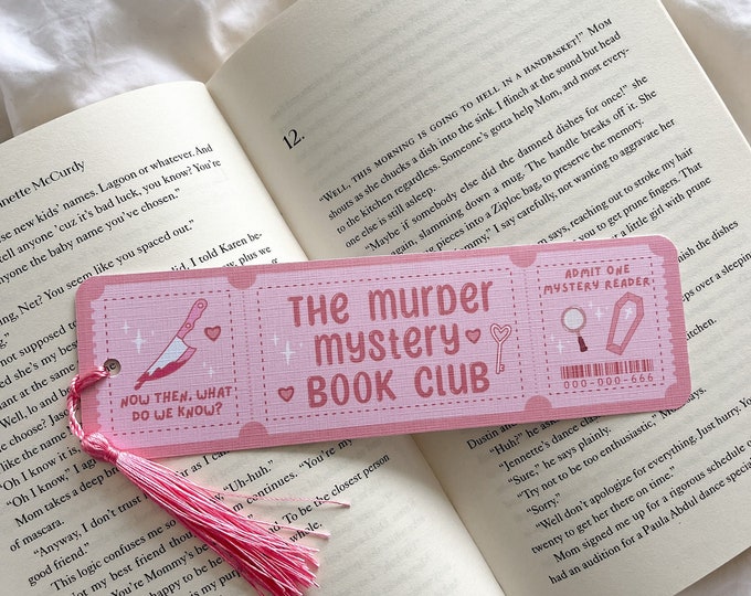Murder Mystery Book Club Bookmark Spooky Bookmark Mystery Thriller ...